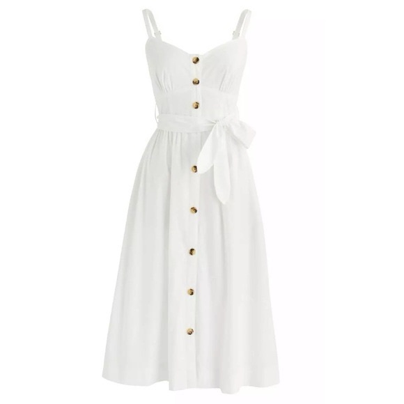 J. Crew | Dresses | New Jcrew Classic Button Cotton Poplin Sundress ...